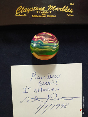 Claystone Marble 1" shooter Millennium edition By Artist Steve Parent ...