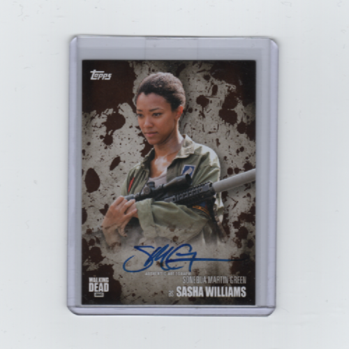 WALKING DEAD SEASON 5 SONEQUA MARTIN-GREEN/SASHA WILLIAMS AUTOGRAPH CARD #/50!! | eBay