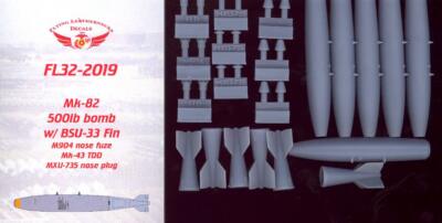 Flying Leathernecks Models 1/32 MK-82 500lb BOMB WITH BSU-33 FIN (6 ...
