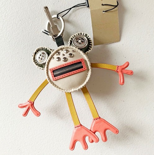 $350 Burberry Doris The Frog Studded Leather Bag Charm Stuffed Animal ...
