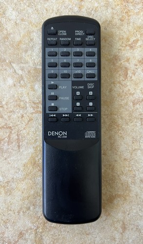 DENON - REMOTE CONTROL - MODEL RC-258 - CD PLAYER - TESTED - FREE ...