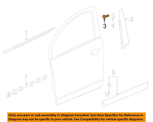 GM OEM 03-24 Acadia Front Door Exterior Trim-Applique Bolt 11547280 | eBay