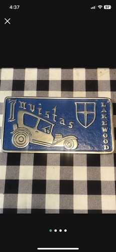 Vintage Original INVISTAS /LAKEWOOD Hot Rod Car Club Plaque | eBay