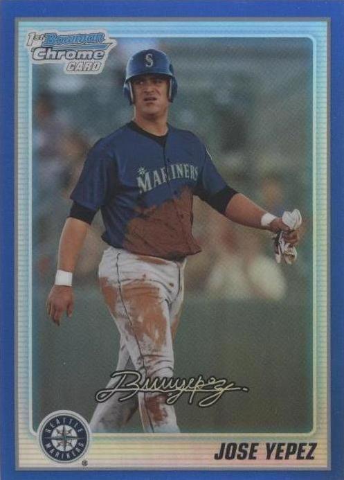 2010 Bowman Chrome - Prospects Jose Yepez #BCP141 Blue Refractor /150 ...