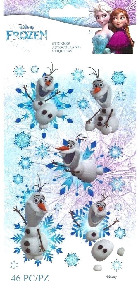 DISNEY FROZEN Elsa Anna Kristoff Olaf Sven Snow Sisters Stickers ...