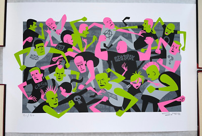 Josh Agle SHAG LIVE from the PIT II print & COA serigraph PUNK ROCK ...