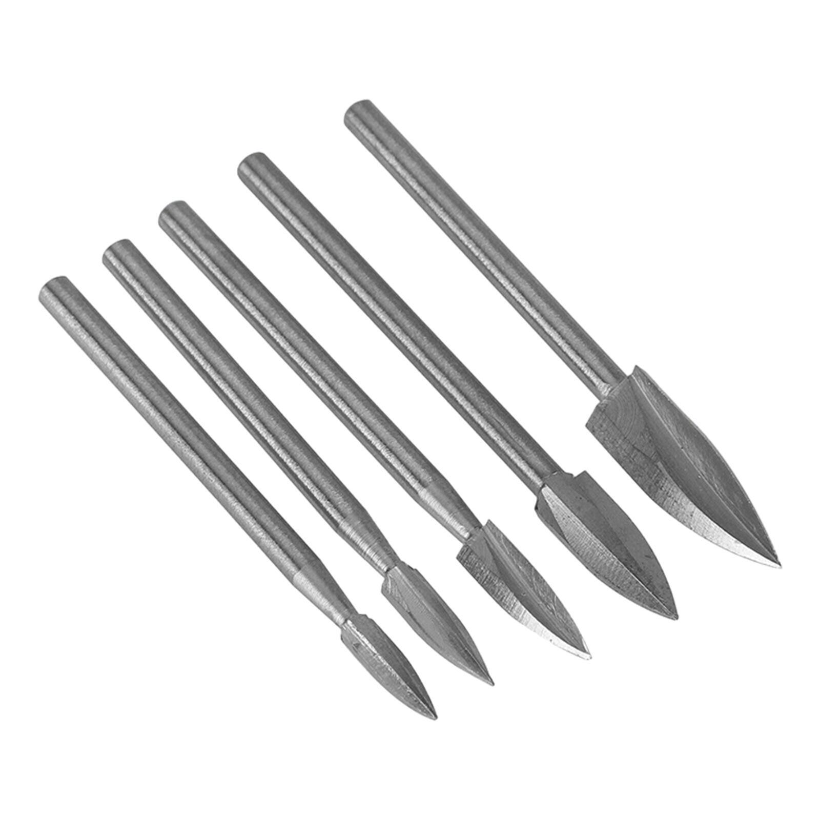 5Pcs Wood Carving Bits HSS Engraving Drill Bit for DIY Woodworking ...