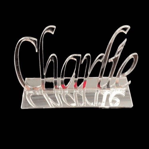 Personalised Name Stands in Mirrored Acrylic Colours | eBay
