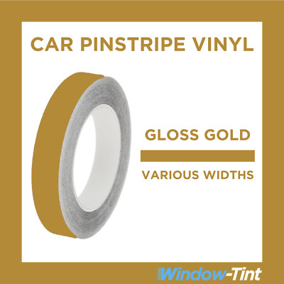 GOLD GLOSS Pin Stripe Roll PinStriping Line Tape Vinyl Car STICKER 10m ...