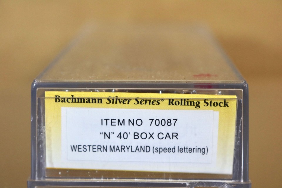 BACHMANN 70087 WESTERN MARYLAND WM PLUG DOOR BOX CAR WAGON MINT BOXED ...