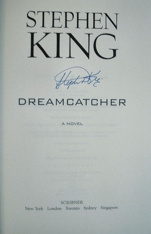 DREAMCATCHER by Stephen King Scribner Signed First Edition 2001 | eBay