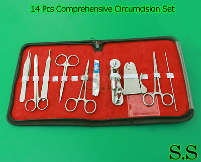14 PCS ADVANCED COMPREHENSIVE CIRCUMCISION SET KIT SURGICAL UROLOGY ...