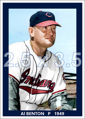 Al Benton - 1949 Cleveland Indians - choose a style - colorized print ...