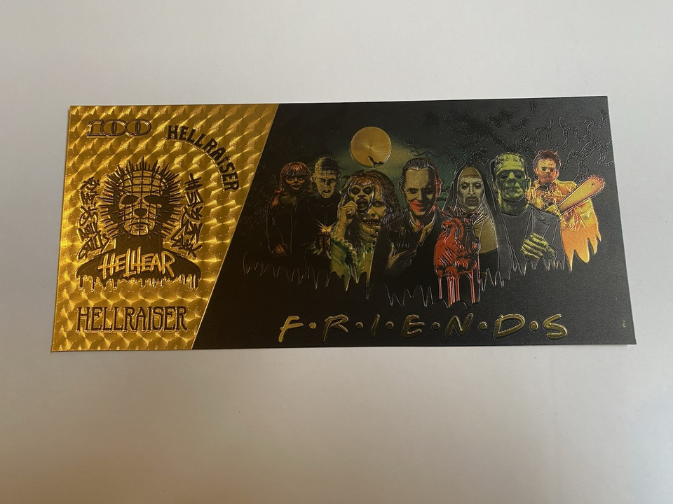 Pinhead Colour Hellbound Hellraiser Horror $100 Polycarbonate 24K Gold ...
