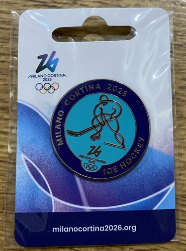 Milano Cortina 2026 Winter Olympics Ice Hockey Pictogram Pin | eBay