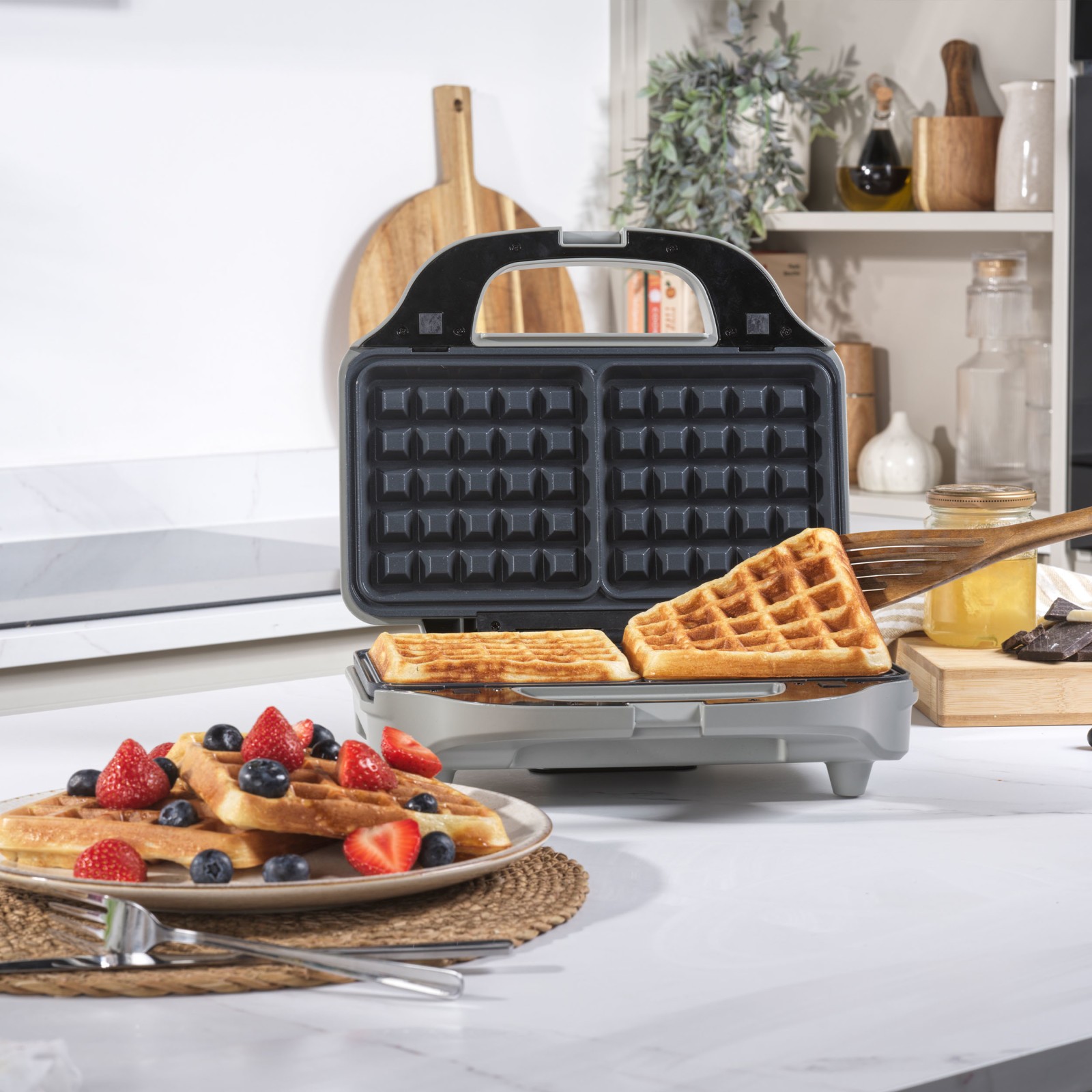 Salter Aspen XL 3-in-1 Snack Maker Deep Fill PFAS-Free Non-Stick Plates ...