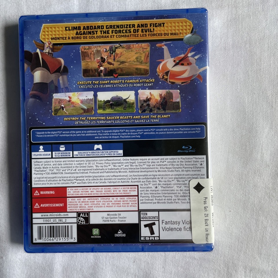 UFO Robot Grendizer The Feast of the Wolves PS4 US Ver w PS5 Upgrade ...