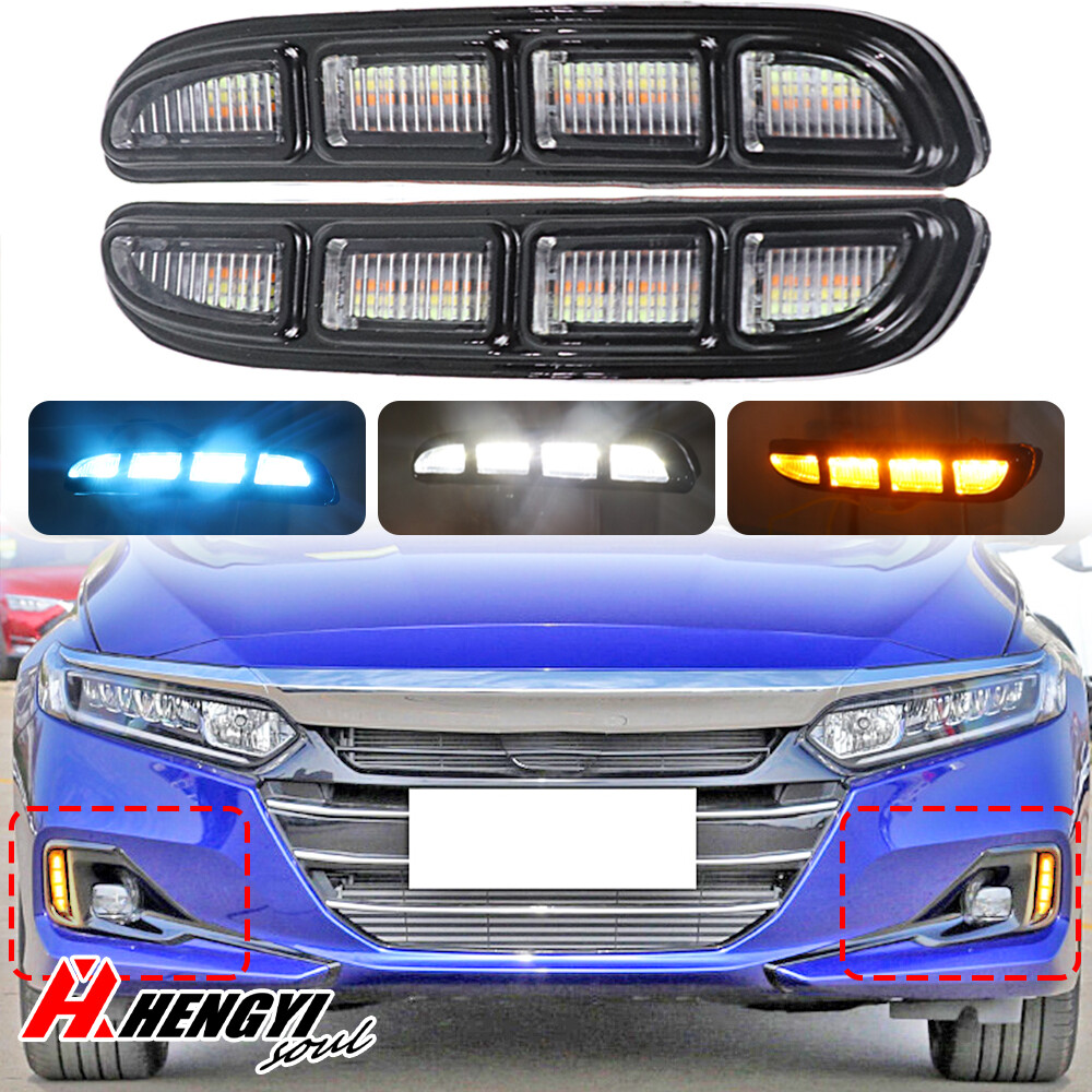 KITOCARTOP LED DRL Fog Lights With Amber Sequential