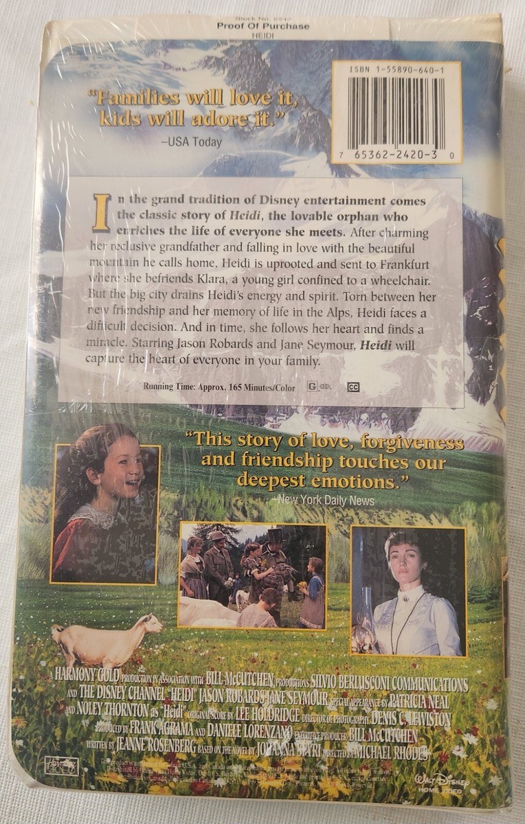 Noley Thorton 2024 Heidi (VHS, 1994) For Sale Online | EBay
