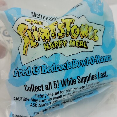 McDonalds Flintstones Fred & Bedrock Bowl-A-Rama 1993 | eBay