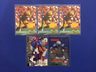 Leonard Russell Lot 5 Cards (incl. RCs) New England Patriots GREAT ...