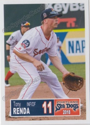 2018 Portland Sea Dogs Tony Renda RC Rookie Boston Red Sox | eBay