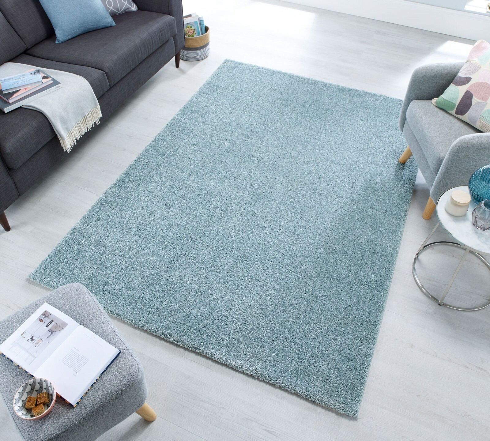 SMALL - EXTRA LARGE FLAIR SLEEK SOFT PLAIN SHAGGY SOFT DURABLE THICK ...