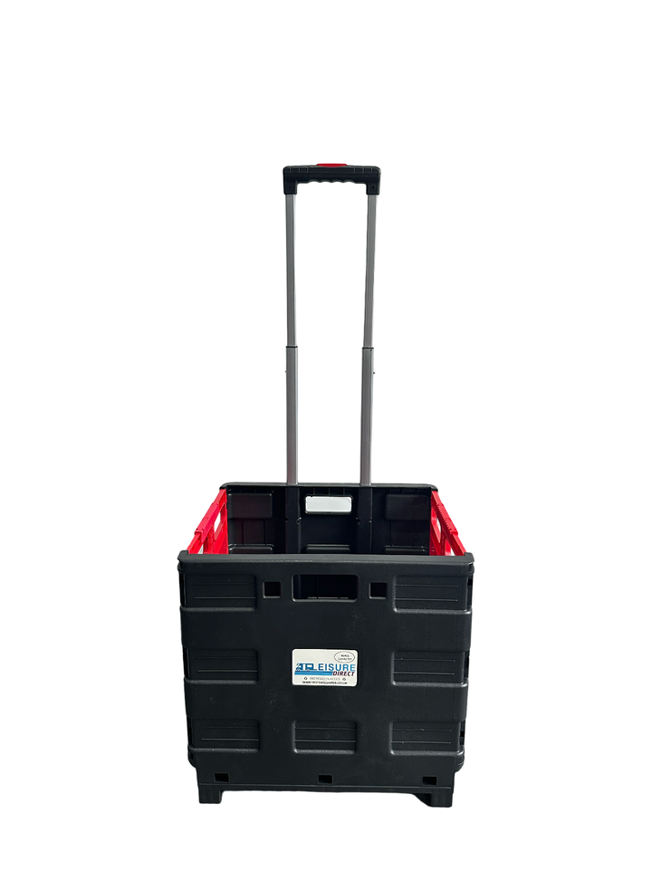 LEISURE DIRECT FOLDING HEAVY DUTY SHOPPING BOOT CART CRATE TROLLEY ...