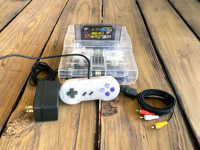 Transparent Clear Super Nintendo SNES Game Console SNS-001 FAST ...