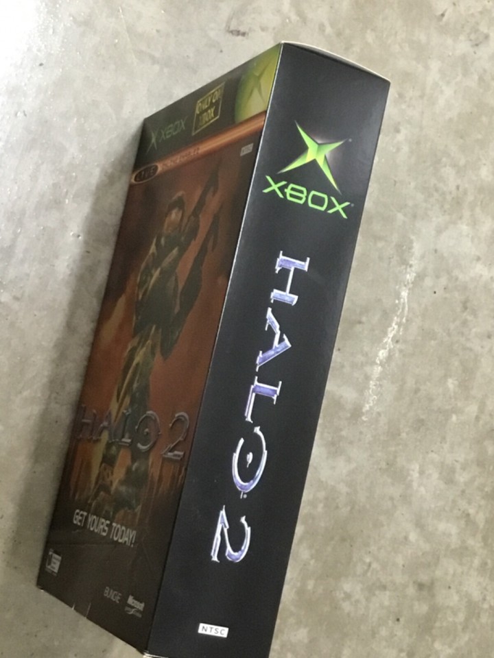 HALO 2 MASTER CHIEF XBOX STANDEE GAME STORE Counter DISPLAY poster box ...