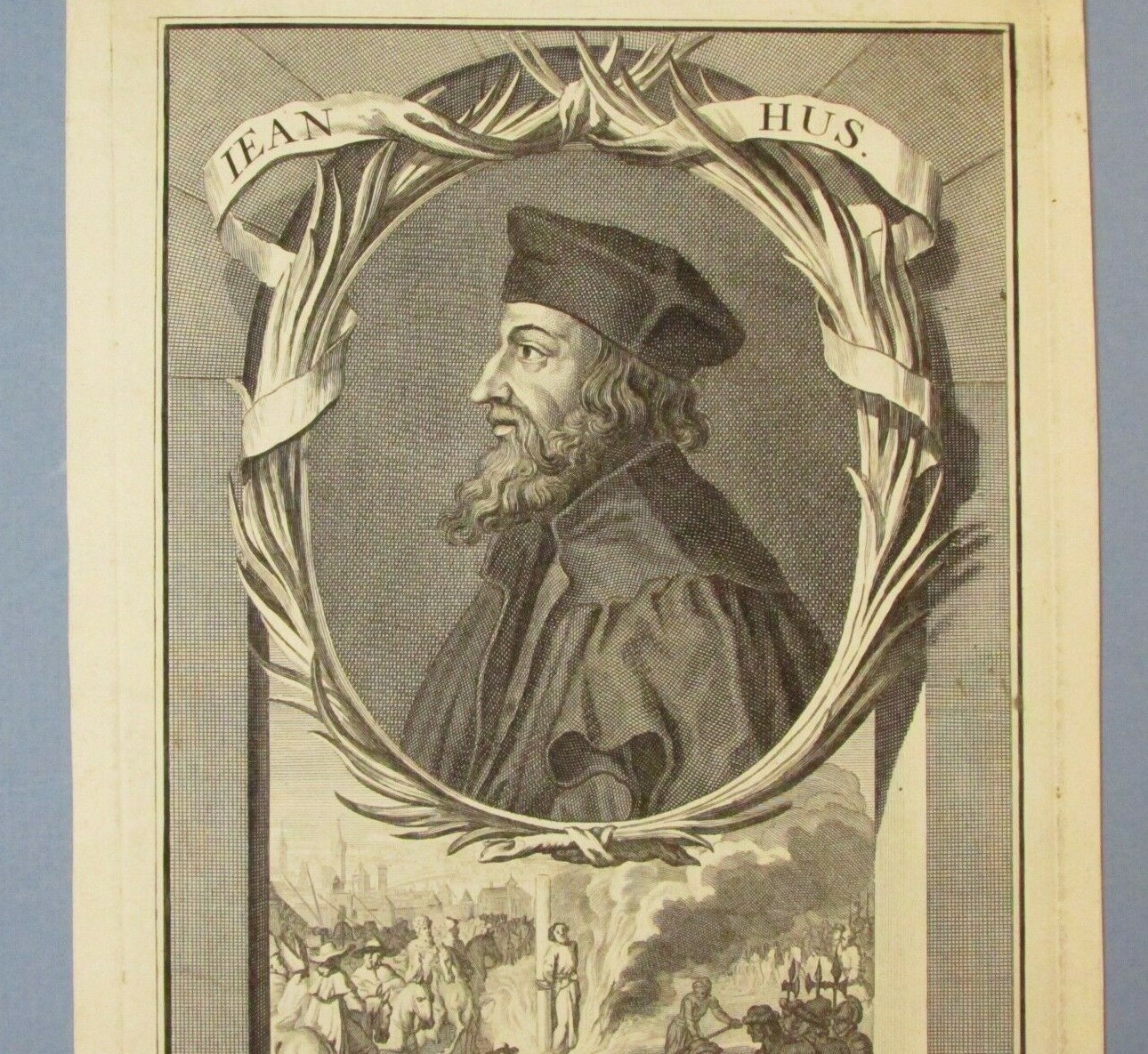R 1727 Print Jan Hus John Huss Bohemian Reformer Martyr Czech ...