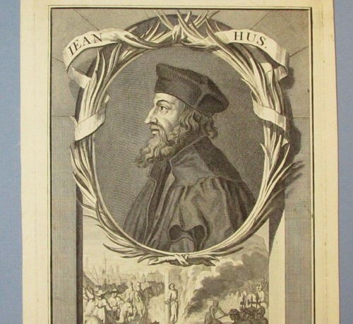 R 1727 Print Jan Hus John Huss Bohemian Reformer Martyr Czech ...