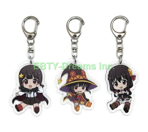 Set of 3 KonoSuba God's Blessing Anime Acrylic Keychain Megumin ...