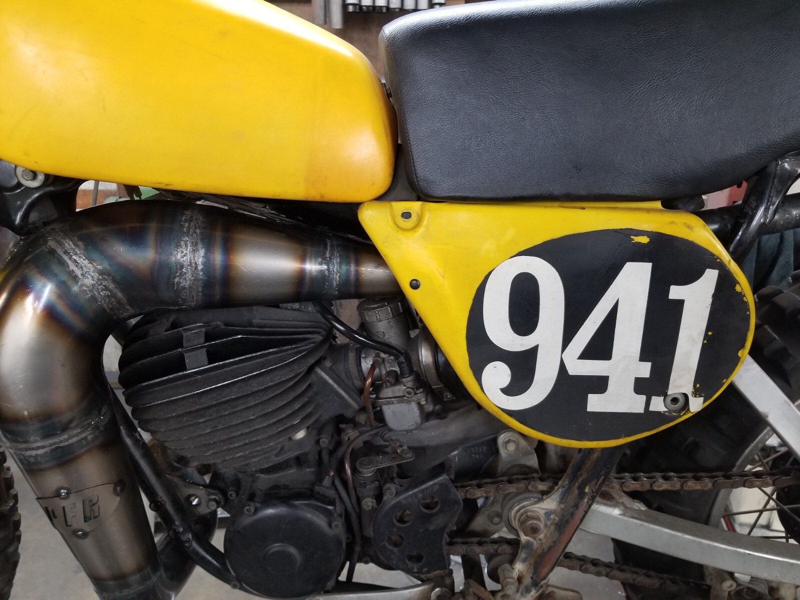 1978 YAMAHA YZ250 PFR PERFORMANCE REV PIPE & MUFFLER VINTAGE AHRMA | eBay