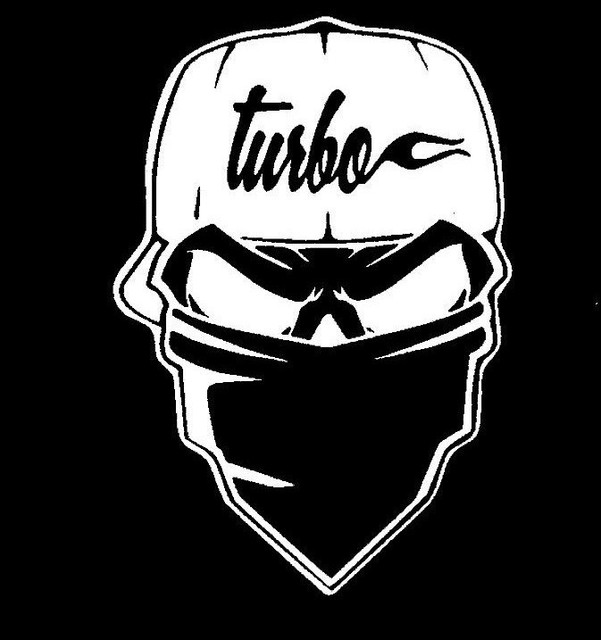 TURBO Skull with Bandana and Hat Vinyl STICKER DECAL "Buy 2 get 1 Free ...