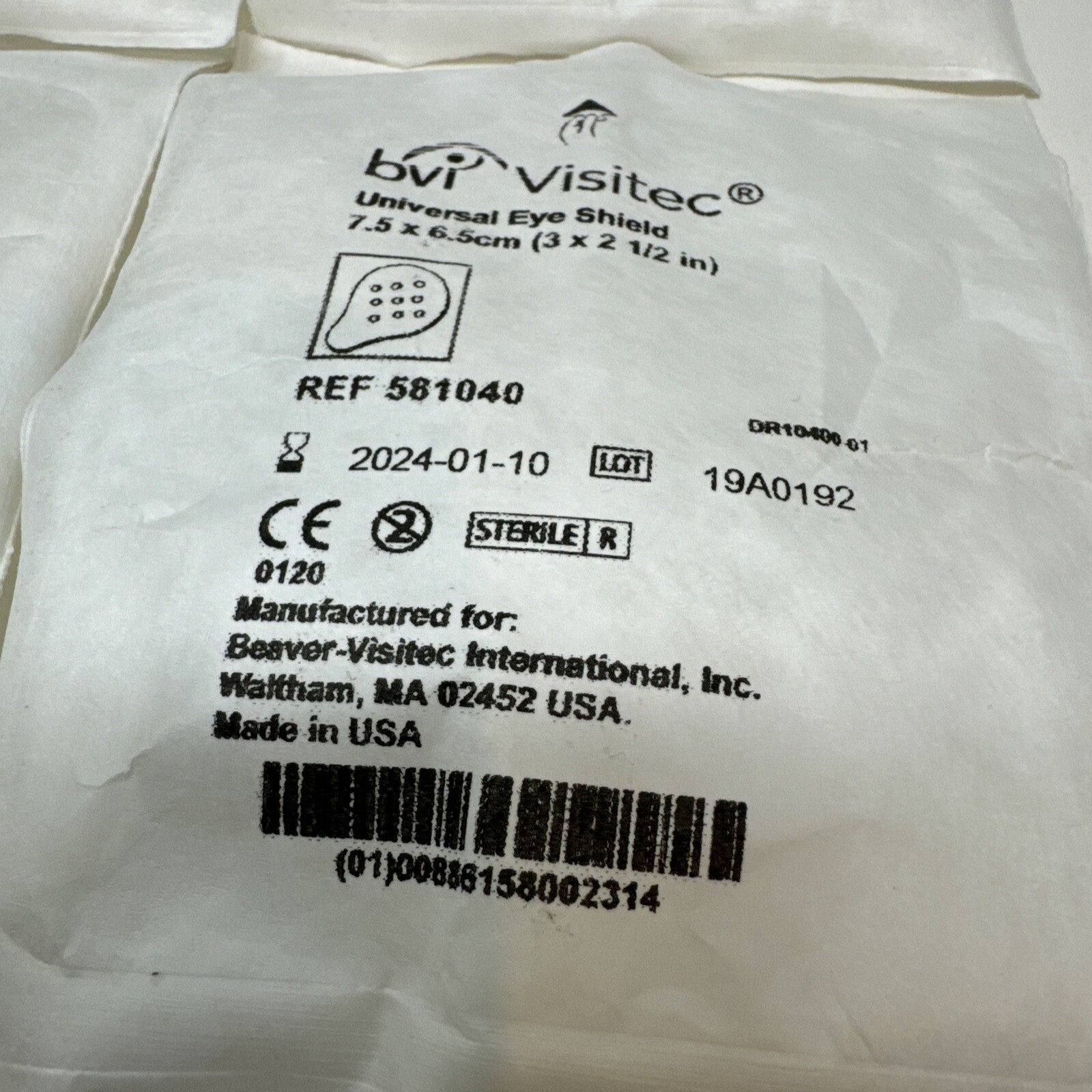 Beaver Visitec BVI Universal Eye Shield #581040 Exp 06/14/2024 4 Pieces ...