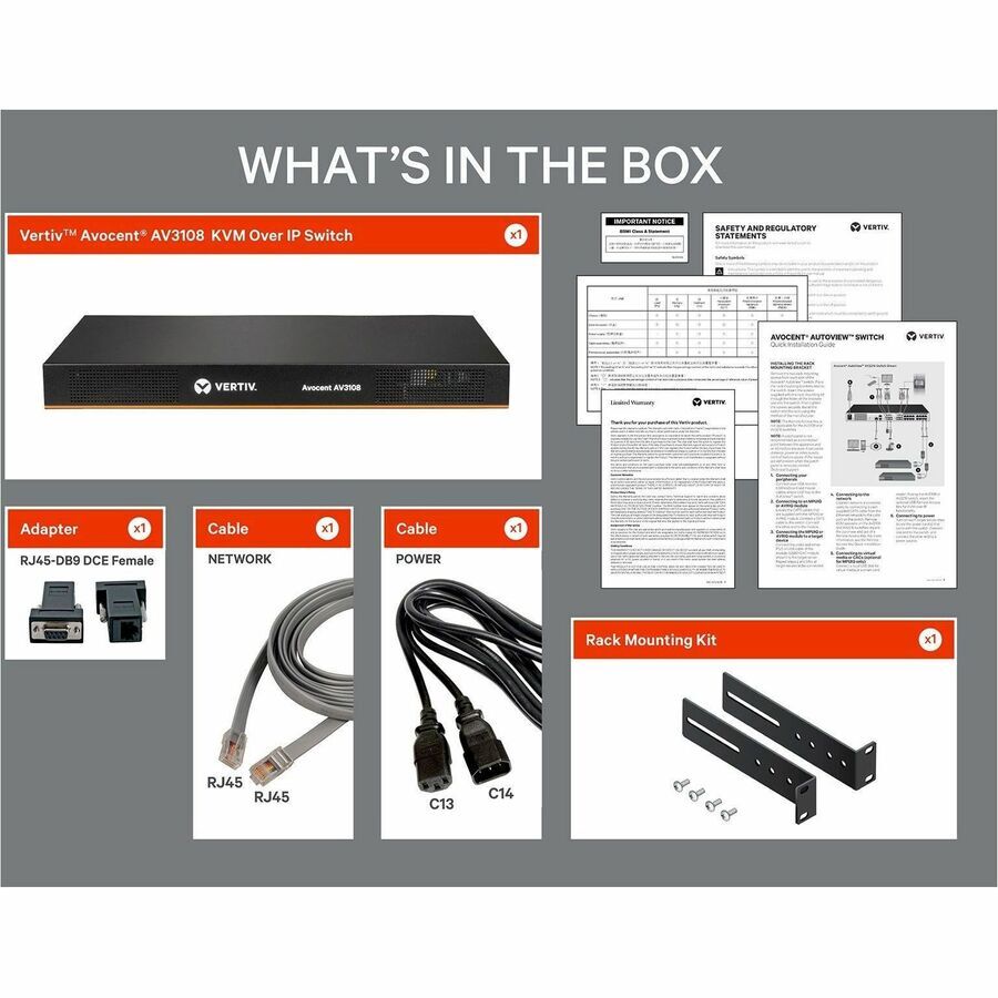 Vertiv AV3108-400 KVM Switch Box for sale online | eBay