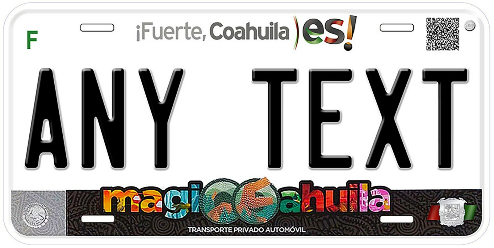 Coahuila Personalized Car Auto Mexico License Plates Any Text | eBay