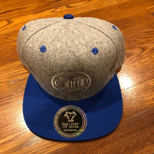 Top Level Snapback Gray and Blue OSFM Adjustible Hat " ONEUP Los ...