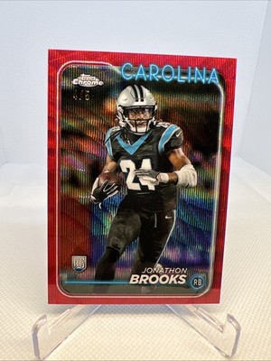 Jonathon Brooks 2024 Topps Chrome Red Wave #/5 RC Rookie Carolina ...