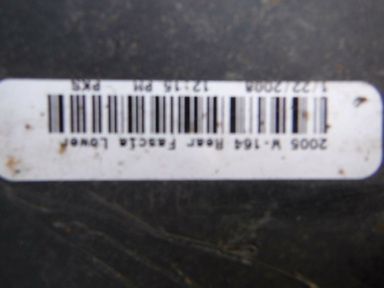 06 07 08 09 10 11 MERCEDES ML REAR BUMPER LOWER COVER VALANCE OEM ...