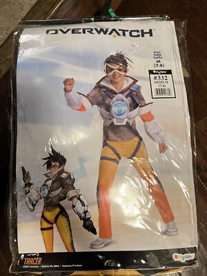 Overwatch TRACER Halloween Costume Child Size Med 7-8 NEW With Goggles ...