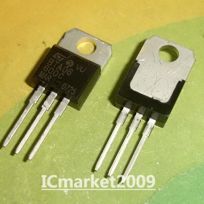 10 PCS BTA06-600C TO-220 BTA06-600 6A 600V TRIACS Transistor Chip | eBay