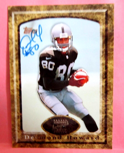 Desmond Howard 1997 Topps Authentic Certified Autograph#5!Raiders WR ...