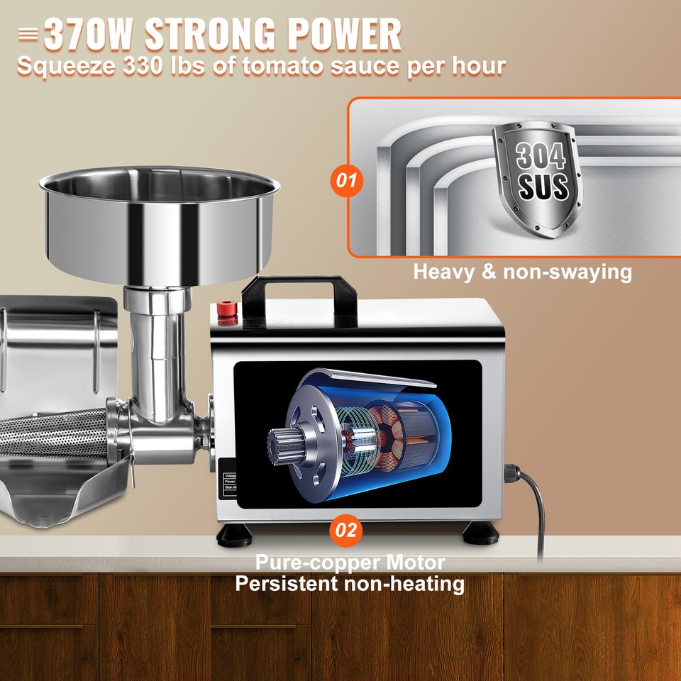 Electric Tomato Strainer Tomato Milling Press Machine Tomato Grinder ...