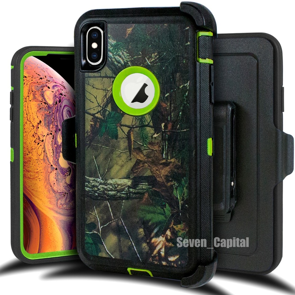 For iPhone XR XS MAX Shockproof Protective Rugged Case Cover With Belt ...