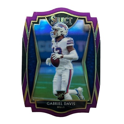 2020 Select Gabriel Davis Premier Level Purple Prizm Die-Cut Rookie RC ...