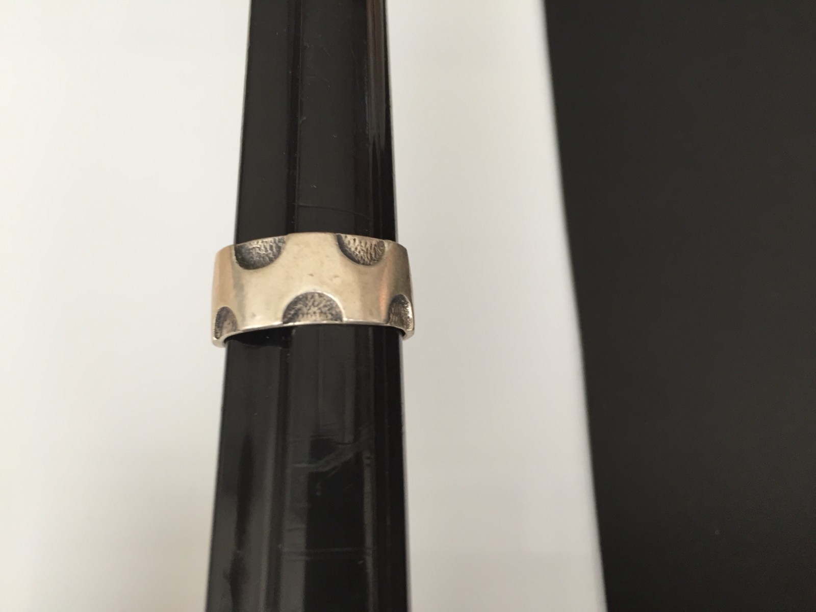 Vintage Ring MARKED 925 STERLING SILVER Size 9.5 Modernist Band Jewelry ...