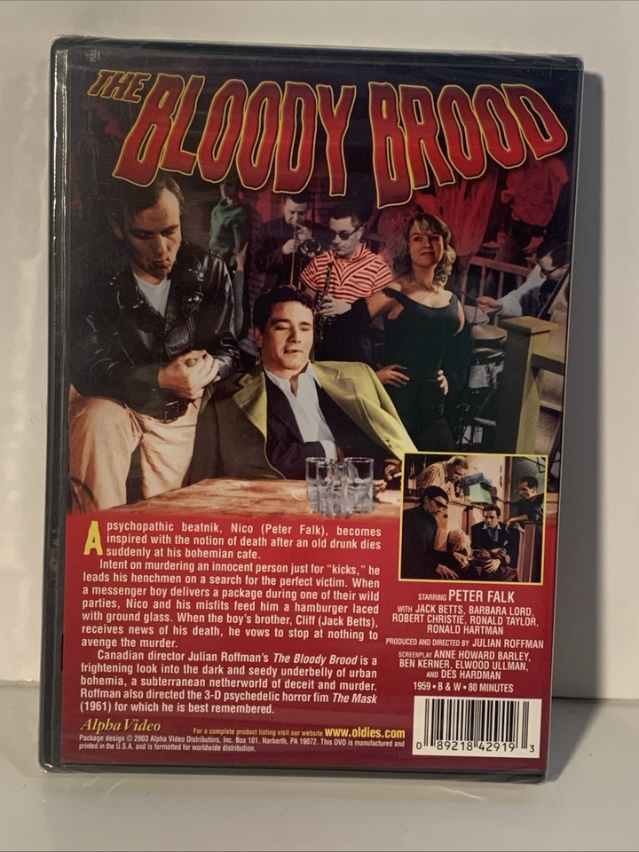 The Bloody Brood (DVD, 1959) NEW SEALED Peter Falk 89218429193| eBay