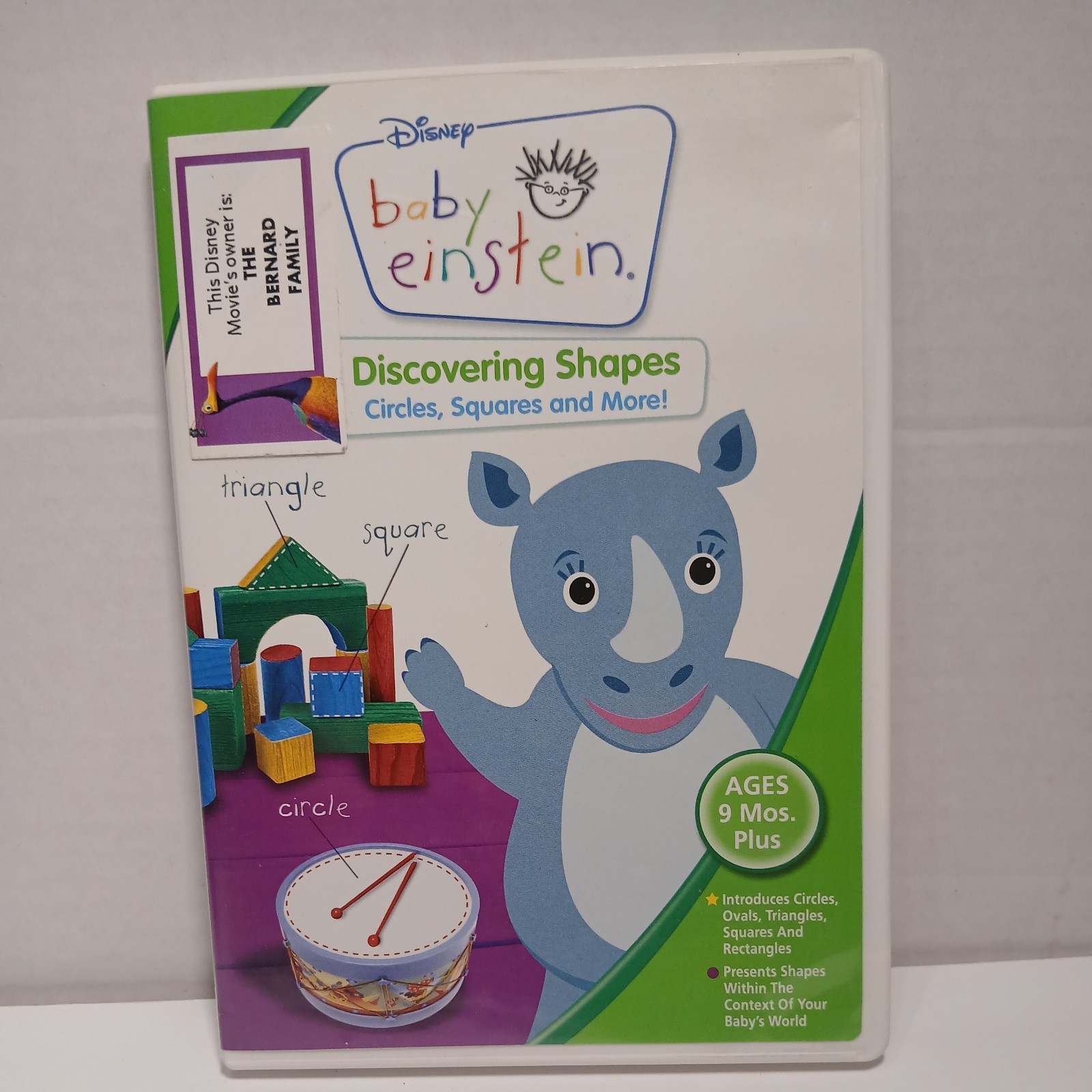 Disney Baby Einstein Discovering Shapes DVD Educational 9M & Up Special ...